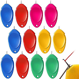 TOOVREN Needle Threader for Hand Sewing 12 Pcs Plastic Wire Hook Simple Threader for Needles Small Eye Needle Threader for Sewing Machine Needle Threader Tool for Sewing Crafting