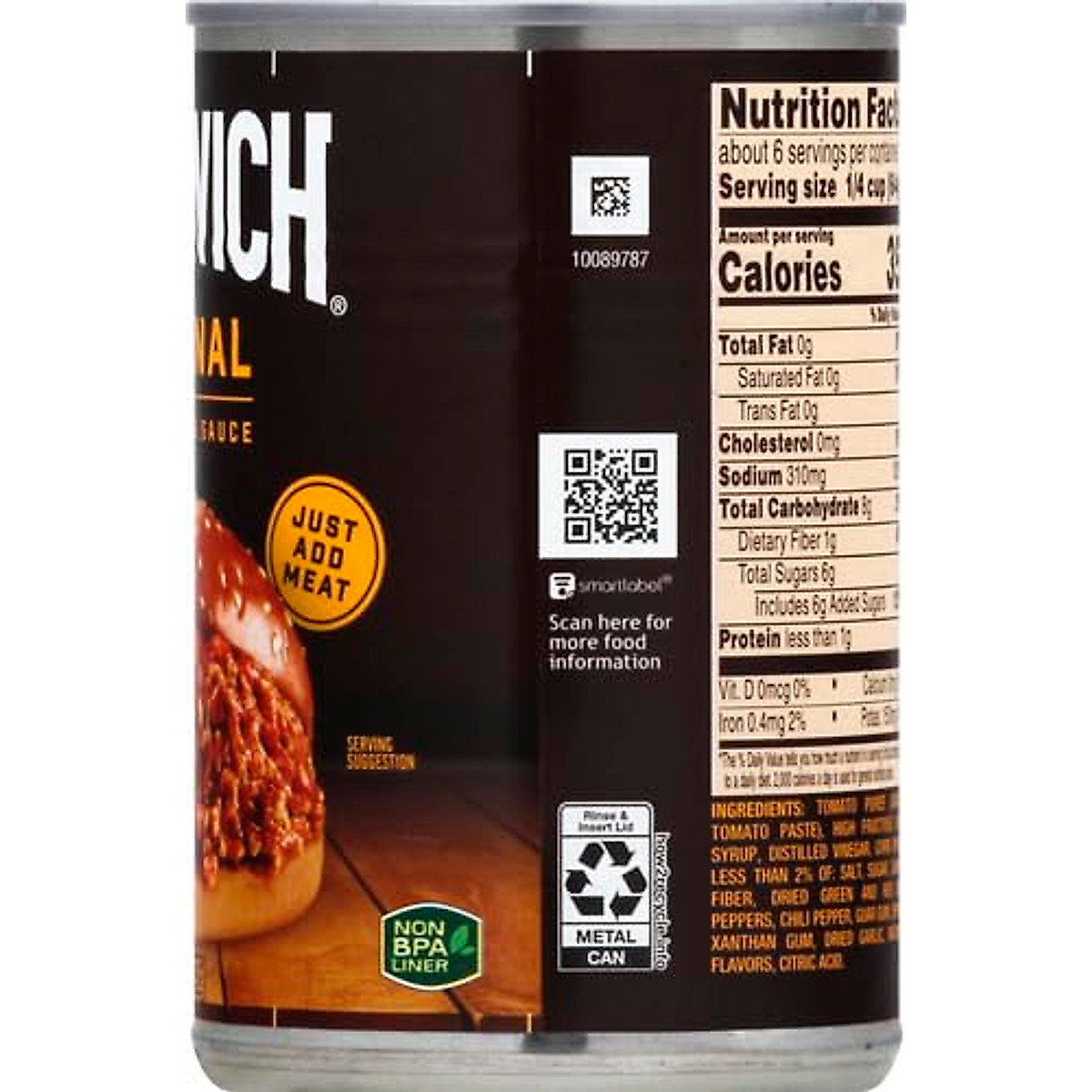 Manwich Original Sloppy Joe Sauce, Canned Sauce, 15 oz