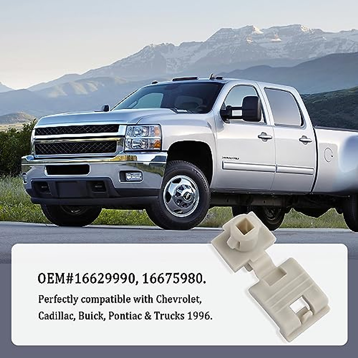 20PCS Car Door Lock Rod Clips,5/32" Tailgate Handle Retainer Clips OEM#16629990 Compatible with Chevrolet Cadillac Buick,Standard Car Accessories Tailgate Lock Plastic Clips Replacement