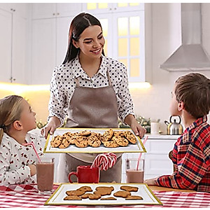 10 White Rectangle Trays with Gold Rim Border for Elegant Dessert Table Serving Parties 14" X 7.5" Heavy Duty Disposable Paper Cardboard for Platters Cupcake Display Birthday Party Weddings Food Safe