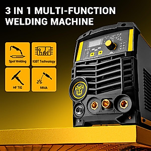DEKO AC/DC Inverter TIG/MMA Welder,250A Fully Digital Welding Machine with Foot Pedal,IGBT,VRD Function for Carbon Steel,Stainless Steel,Copper,Aluminum and Aluminum Alloys…