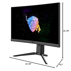 MSI G24C6P, 24" Gaming Monitor, 1920 x 1080 (FHD), VA, 144Hz, FreeSync, HDMI, Displayport, Tilt, Height Adjustable