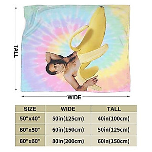Banana Ultra-Soft Micro Fleece Blanket Flannel Blankets Room Decoration for All Seasons 60"X50"