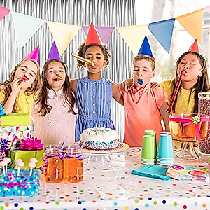 1.89 Inch x 262 ft Metallic Plastic Streamer Hanging Wedding Streamer Tape Showers Streamer Backdrop for Curtains Party Birthday Wedding Bridal Shower Decor (Silver)