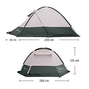 Moon Lence 4 Person Tent Waterproof PU2000mm Camping Tent Lightweight Family Camping Tent Double Layer Easy Set Up, Tent for Camping Hiking Picnic Travelling