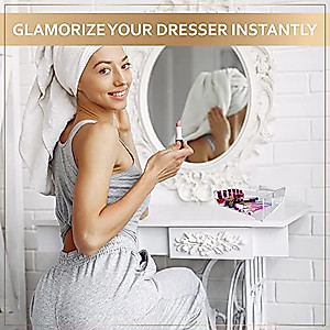 Creative Planet Acrylic Drawer Organizer Storage Drawers for Jewelry Makeup Hair Accessories Cosmetics Sunglasses Toiletries by Creative Planet Thoughtful Gift for Women, Girls (Transparent)