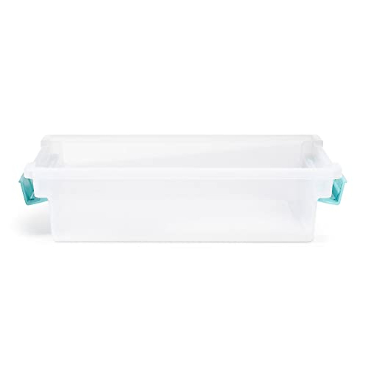 Sterilite Small Clear Plastic Storage File Clip Organizer Tote Container Bin Box w/Latching Lid for Home & Office Organization and Storage (24 Pack)