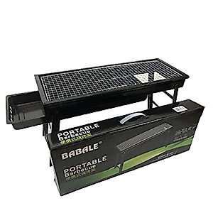 Xicennego Portable Charcoal Grill Outdoor Grill With Handle Foldable BBQ Grill For Picnic Beach Terrace Backyard Barbecue(Large)