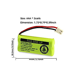 Kruta BT183342 BT283342 BT166342 BT266342 BT162342 BT262342 Battery Compatible with VTech CS6114 CS6419 CS6719 AT&T EL52300 CL80112 VTech CS6719-2 Cordless Handsets (Pack of 2)