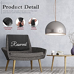 20 Pack Reserved Seating Signs Reserved Chair Signs Church Pew Reserved Signs Reserved Cloths Placeholder for Wedding, Meeting or Event, 11.81 x 17.72 Inches (Black)