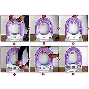 Soft Warm Thicken Toilet Seats Covers (Purple)