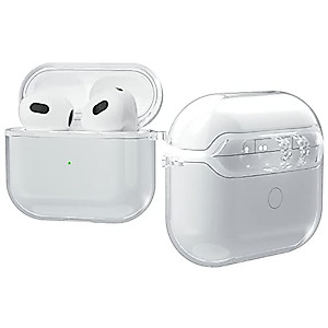 USTIYA Case for AirPods 3 Clear 2021 Protective Cover Transparent Key Chain Strap Protection Wireless Charging