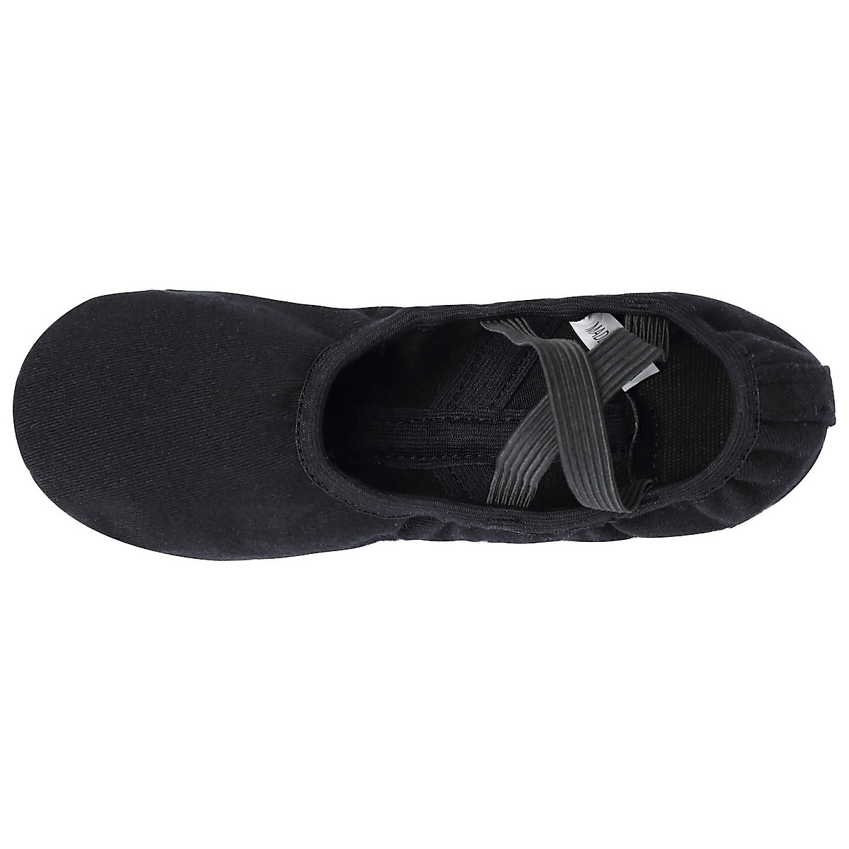 Linodes Dance Shoes for Girls Stretch Canvas Split Sole for Women-Black-9M