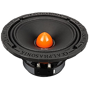 Alphasonik 1 Pair of VCA654 VENUM PRO Series 6.5" 1400 Watts Max 350 Watts RMS Mid-Range Car Audio Speaker 4-Ohm Proprietary Grille, Cast Basket, Cloth Surround, Non Pressed Paper Cone, Ferrite Magnet