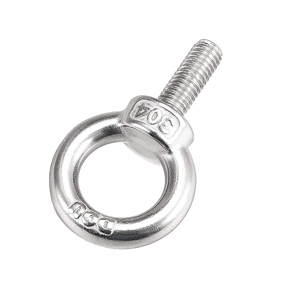 uxcell Lifting Eye Bolt M8 x 20mm Male Thread 304 Stainless Steel for Hanging, Pack of 2