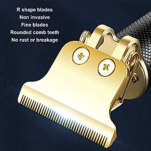 Hair Clippers for Men, Hair Trimmer T Blade Trimmer Zero Gapped Trimmer, Cordless Rechargeable Beard Trimmer Shaver Hair Cutting Kit (Gold)