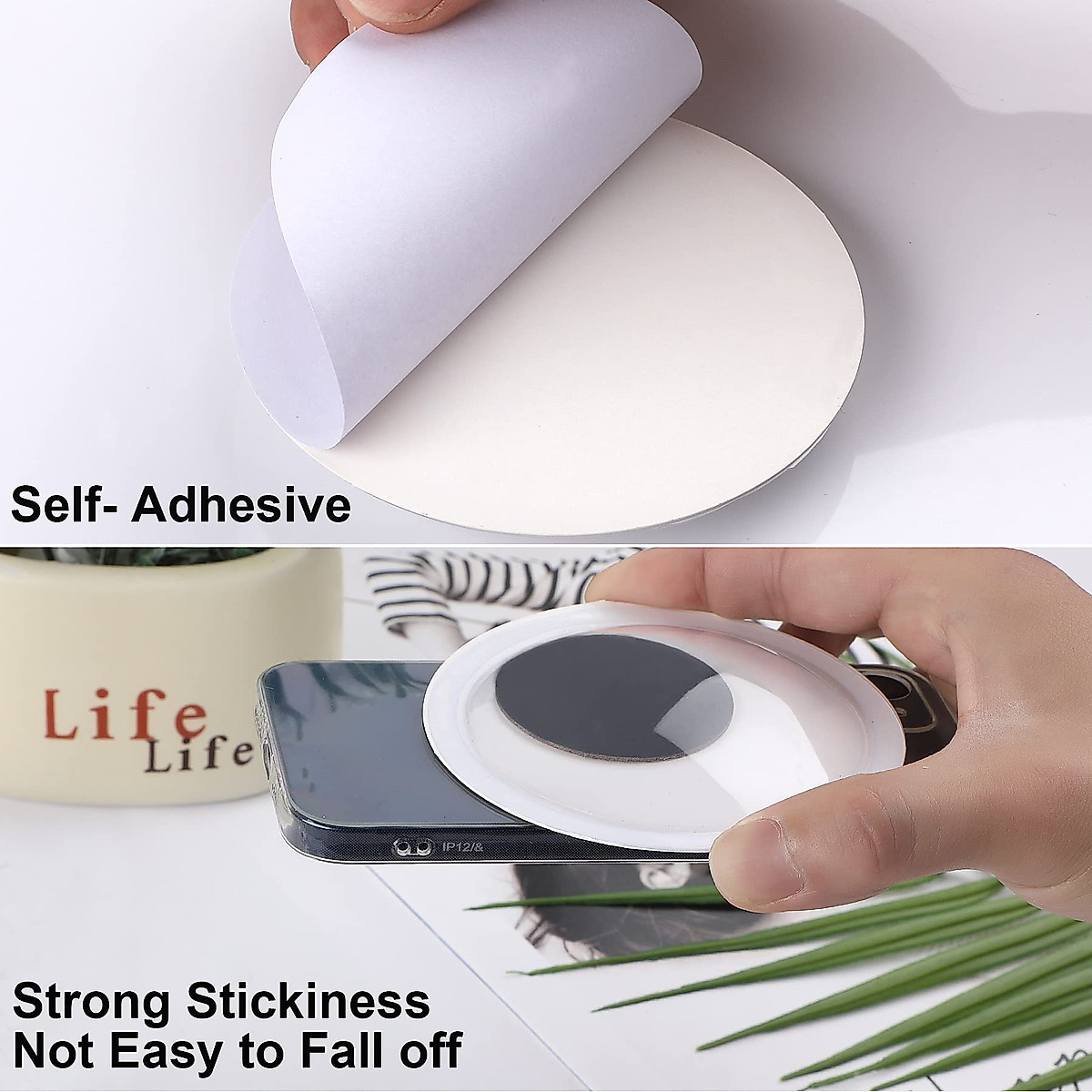 6 Pieces Googly Google Eyes Self Adhesive Googlie Craft Wiggle Eyes (2 Inches 3 Inches 4 Inches)