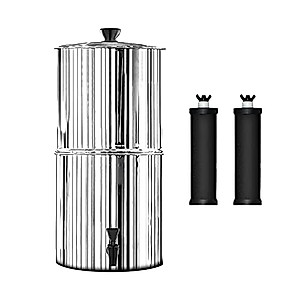 MLOL Gravity Filter System Water Filtration Bucket with 2 Purification Elements Water Filter-Default