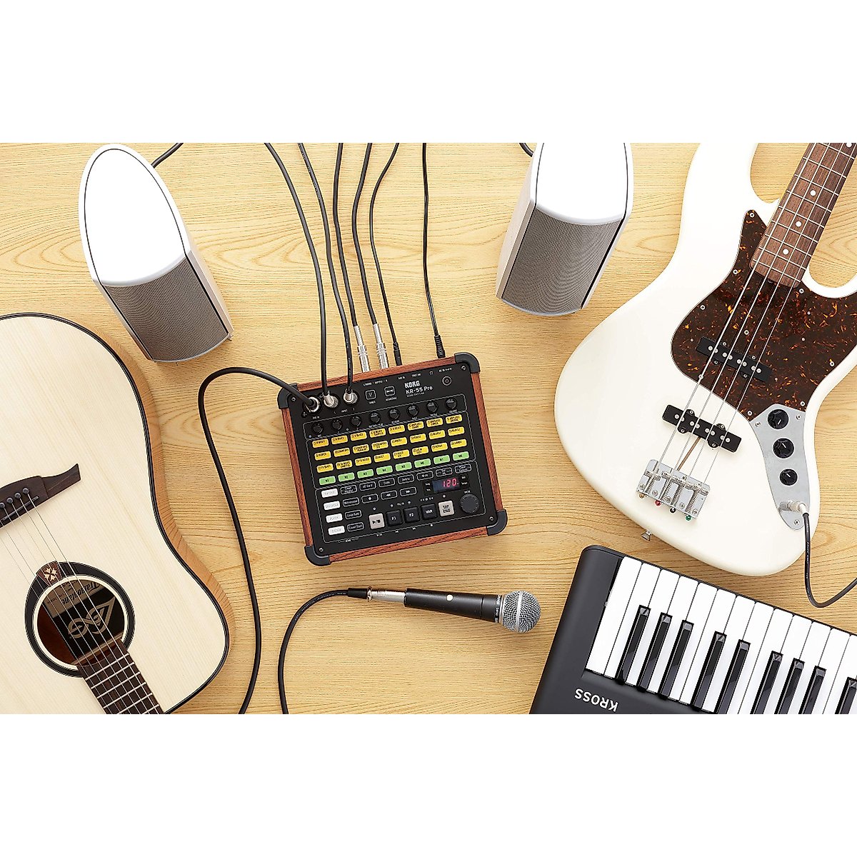 Korg Multi-Function Rhythm Digital Drum Machine, Multicolor (KR-55 Pro)