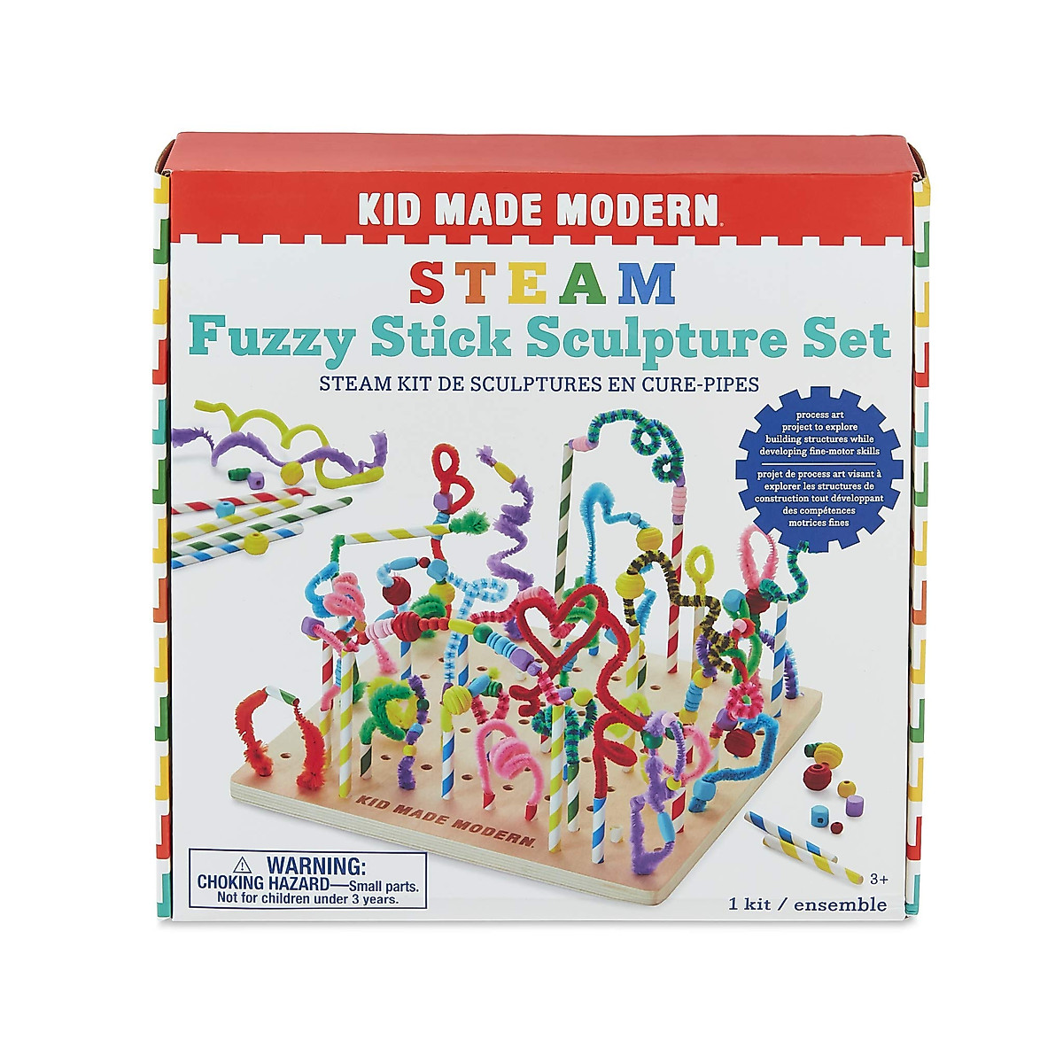 KID MADE MODERN Fuzzy Stick Sculpture Steam Craft Kit, 1 EA