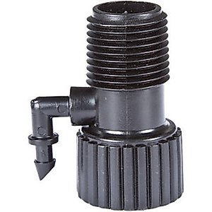 One Stop Outdoor Drip Irrigation Riser Adapter Drip and Sprinkler Watering, 1/2" Female Pipe Thread x 1/2" Male Pipe Thread x 1/4" Barbed End (25)