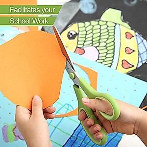 Scissors, Flycut Comfort Grip 8 Inch MutiPurpose 3-Pack Heavy Duty Durable Stainless steel and Sharp Blade for Cutting paper,Cardboard, Fabric, Craft Sewing.Suitable for Office, School and Home Use.