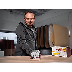 Mirka 18-118-447 25 pieces 4 1/2-Inch by 9-Inch Very Fine Scuff Pads 360 grit, red, black, grey, beige