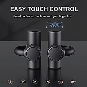 Bone Conduction Headphones Open Ear Headphones Wireless Bluetooth Earbuds Workout Bone Conducting Earphones with Mic Waterproof Headphones for Running Sports Cycling Gym Wireless Earbuds with Earhooks