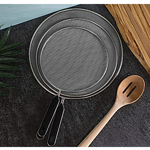 Grease Splatter Screen For Frying Pan Cooking - Stainless Steel Splatter Guard Set of 3-8", 10" and 11" inch - Fine Mesh Iron Skillet Lid- Hot Oil Shield to Stop Prime Burn (3, 8",10",11")