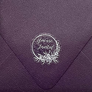 You Are Invited Envelope Seals- 60 clear Stickers for Wedding Invitations, Waterproof Invitation Stickers for Wedding, DIY Handmade Labels for Wedding Invitations, 1.5 inch