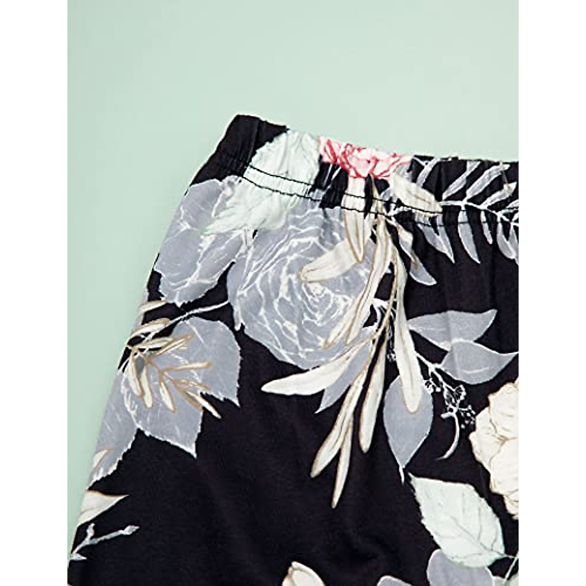 MIGU Girls Fashion Black Long Sleeve Ruffle Shirts clothes set