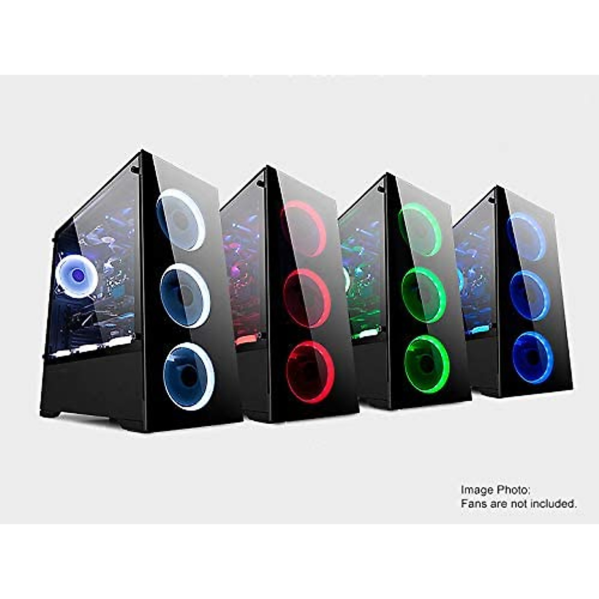Bgears b-Voguish Gaming PC with Tempered Glass Mid Tower, USB3.0, Support E-ATX, ATX, mATX, ITX. (Note: Fan NOT Included in This Model. Only b-Voguish-RGB (ASIN# B08W2MXBQJ) Come with ARGB Fans)