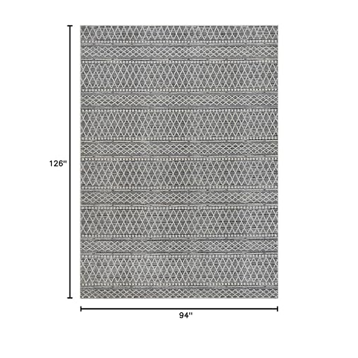 Well Woven Keller Blue Vintage Stripes Pattern Area Rug 8x11 (7'10" x 10'6")