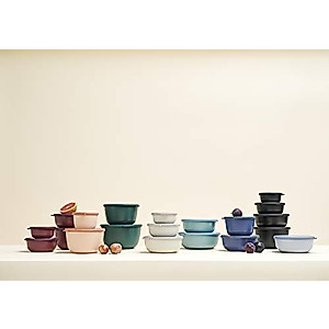 MEPAL, Cirqula Multi Food Storage and Serving Bowl with Lid, Food Prep Container, Nordic Blue, 1 Quart (1 Liter, 34 ounces), 1 Count