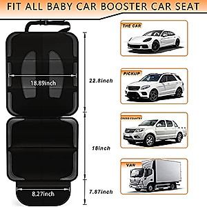 Panpany Car Seat Protector for Child Car Seat 2 Pack: Non-Slip Thickened seat Back Protector not Leave Imprint with Extra 4 Large Storage Pockets, carseat seat Protectors for Kids and Pets