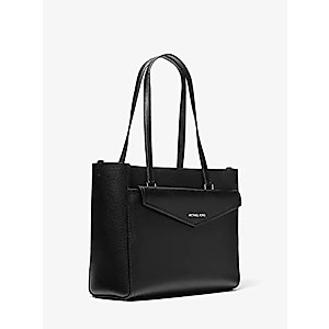 MICHAEL Michael Kors Maisie Large Pebbled Leather 3-IN-1 Tote Bag (Black)