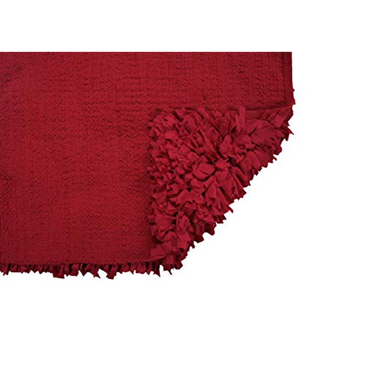 Home Weavers Bella Premium is Unique Soft Fluffy Jersey Shag Accent and Area Rug Ideal for Kitchen Living Space Bedroom or Kids Room 100% Polyester in Vibrant Colors, 36" Round, Red