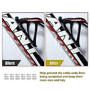 Universal Bicycle Transmission Line Bicycle Shift Derailleur Cable and Brake Cable Kit for Bicycle Mountain Road Bike Repair (Yellow)