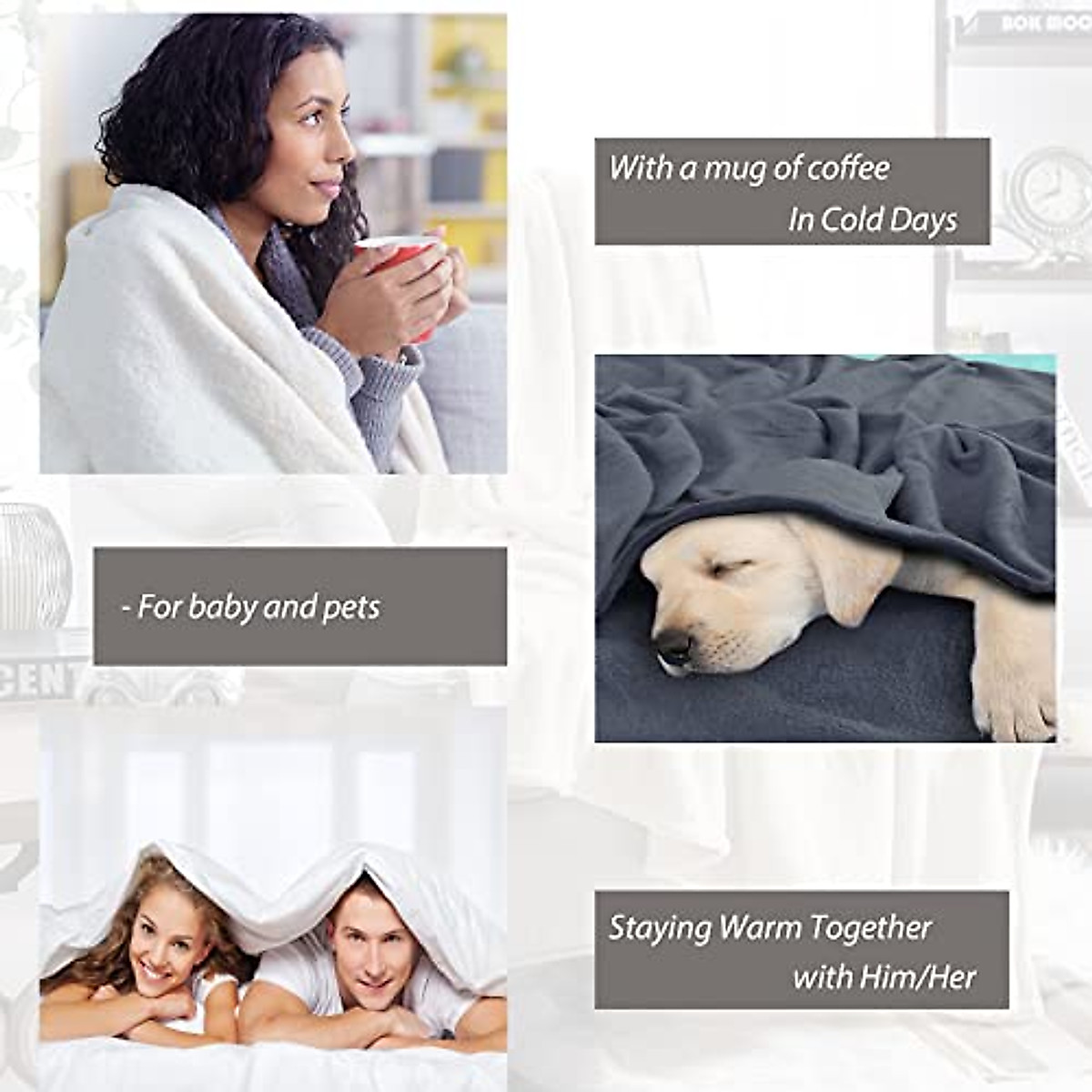 COSPOT Custom Photo Blanket for Couples, Personalized Fleece Throw Blankets, Flannel Picture Blanket, Gifts for Husband/Wife/Girlfriend/Boyfriend, Birthday Valentines 30" W x 40" L