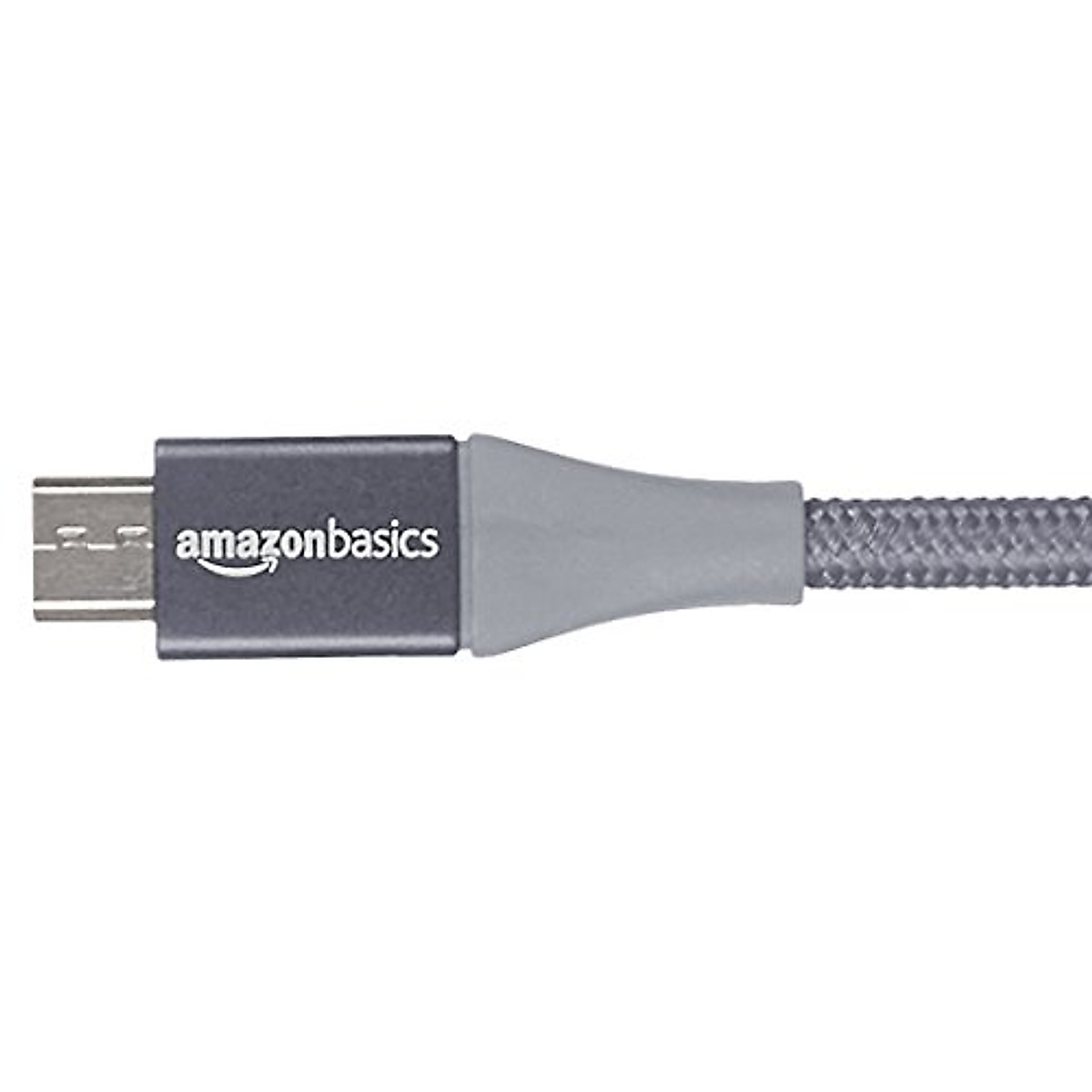 Amazon Basics Micro USB to USB-A 2.0 Fast Charging Cable, Nylon Braided Cord, 480Mbps Transfer Speed, 6 Foot, Dark Gray