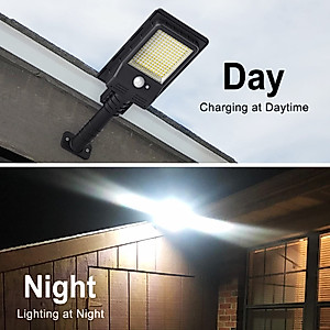 Engrepo Outdoor Solar Lights, 1000LM Solar Powered Motion Sensor Lights, Security Waterproof Solar Flood Lights for Yard, Fence, Garden, Patio, Front Door, Shed, Deck, Gutter. 4 Pack