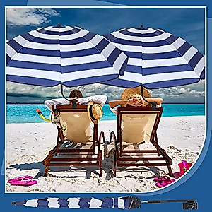 Sanwuta 4 Pcs Chair Umbrella with Clamp 46 Inches UPF 50+ Portable Clip on Parasol for Patio Adjustable Sunshade Umbrellas Beach Umbrella for Chair, Strollers, Wheelchairs, Golf Carts, Patio Chairs