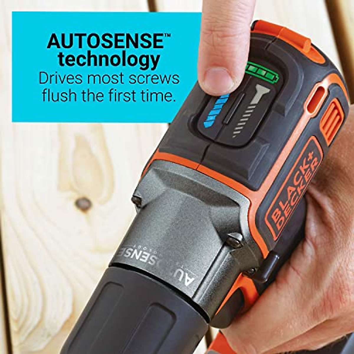 BLACK+DECKER 20V MAX* POWERCONNECT 3/8 in. Cordless Drill/Driver with AUTOSENSE Kit (BDCDE120C)