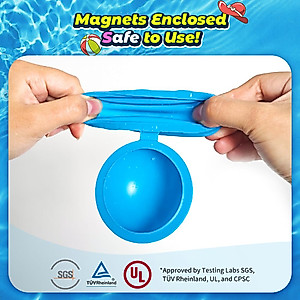SOPPYCID 12Pcs Reusable Water Balloons, Pool Beach water Toys for Boys and Girls, Outdoor Summer Toys for Kids Ages 3-12, Magnetic Water Ball for Outdoor Activities