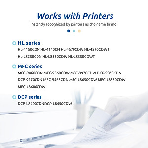 INK E-SALE Compatible Toner Cartridge Replacement for Brother TN336 TN315 TN310 TN331 (KCMY, 4-Pack), for use with Brother HL-L8350CDW HL-4150CDN MFC-L8850CDW MFC-9970CDW MFC-L8600CDW Printer
