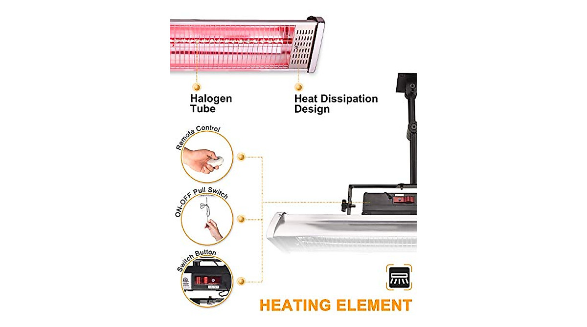 Star Patio Electric Patio Heater: Indoor/Outdoor w/Remote