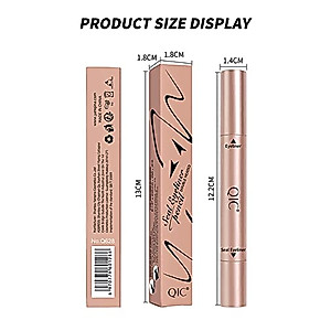 Go Ho Liquid Eyeliner Stamp Wingliner,Brown Winged Eyeliner Stamps for Cat Eyes,Long lasting Super Slim Precise Felt Tip Liquid Eye Liner Tattoo Tools,1 PC