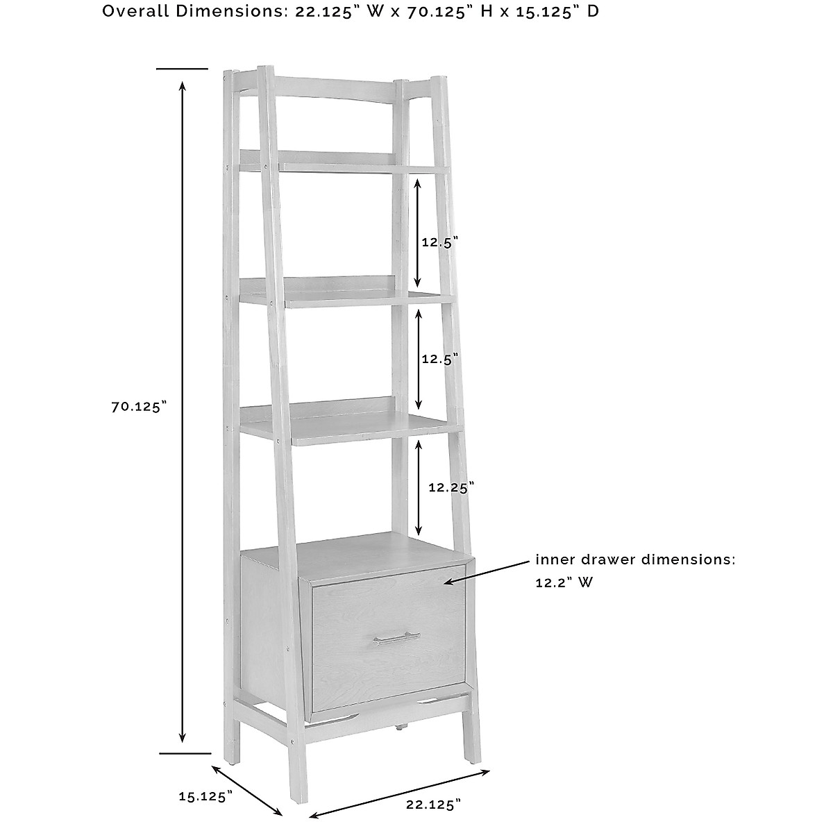 Crosley Furniture Landon Small Etagere Bookcase, Mahogany