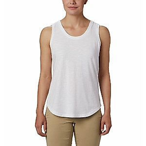Columbia Women’s Cades Cape Tank Top, Moisture Wicking, Comfort Stretch, White, XX-Large
