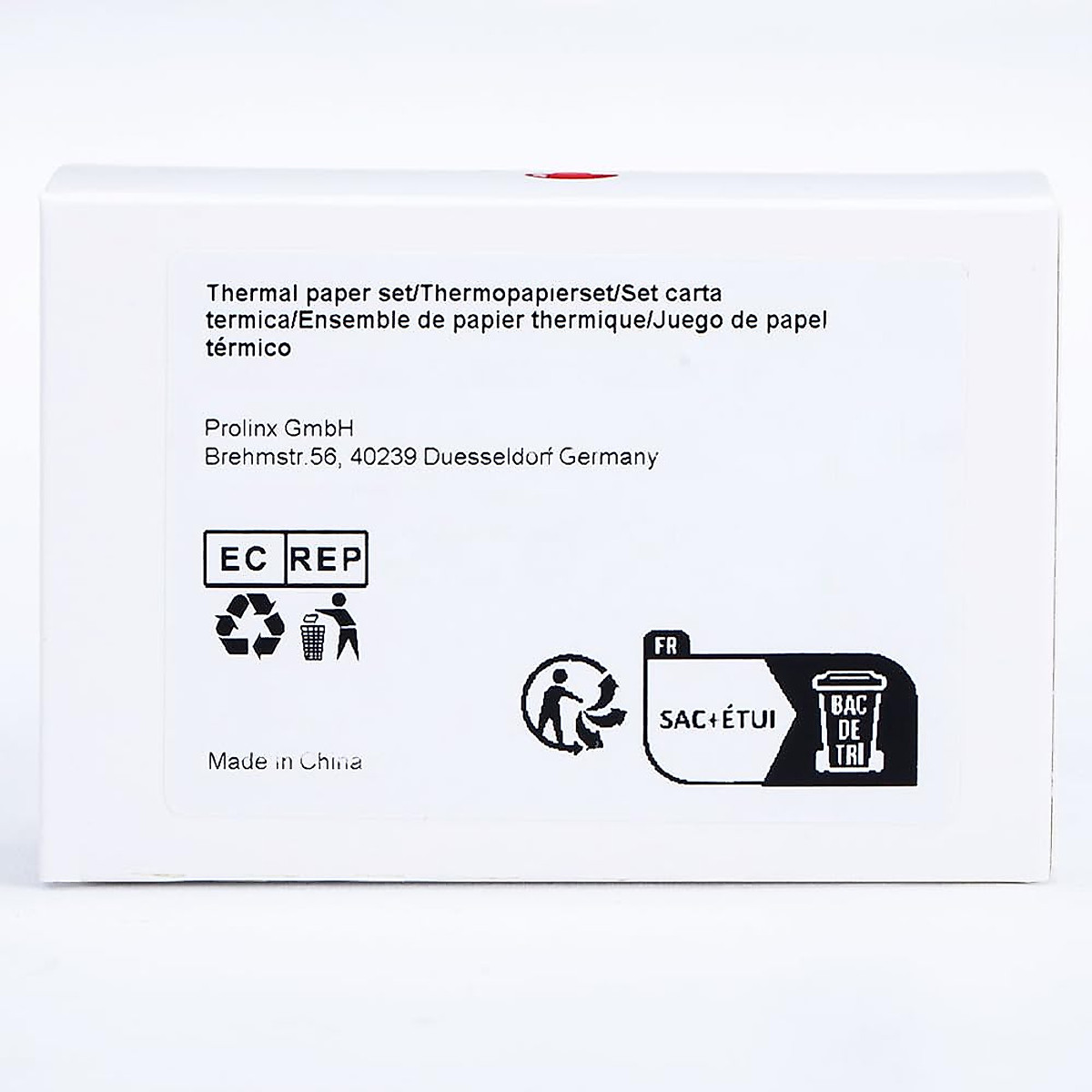 Phomemo White Self-Adhesive Thermal Paper, Glossy Printable Sticker Paper for Phomemo M02/M02 Pro/M02S/M03 Bluetooth Pocket Mobile Printer, Black on White, 50mm x 3.5m, Diameter 30mm, 3-Rolls